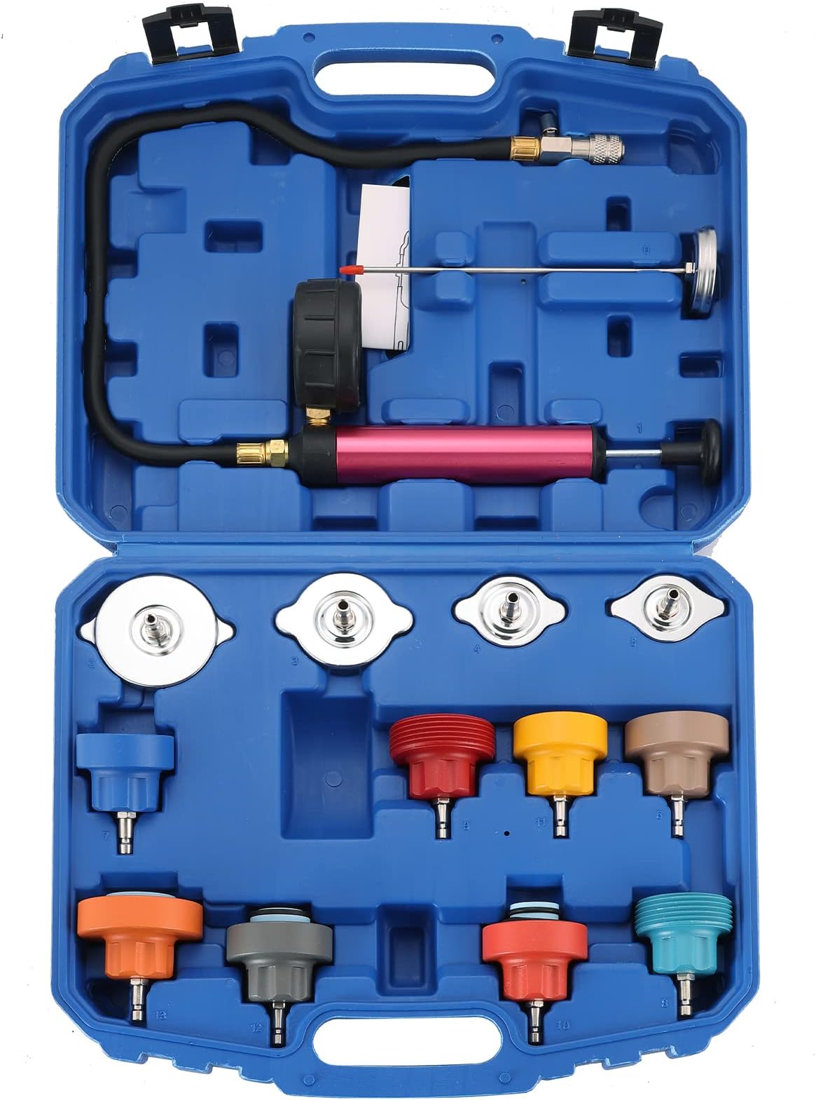 Amazon.com: Acymner Radiator Pressure Leakage Tester Tool Kit | 14PCS ...