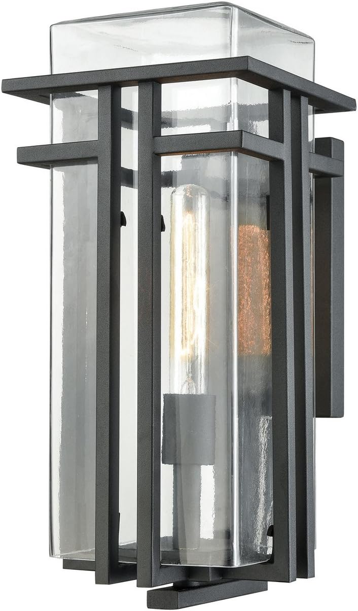 Elk Home 45187/1 Croftwell 17'' High 1-Light Outdoor Sconce in Textured ...