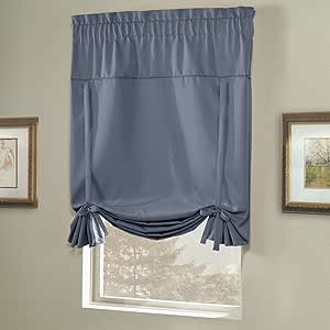 Amazon.com: Blackstone Tie-Up Shade Color: Blue: Window Treatment ...
