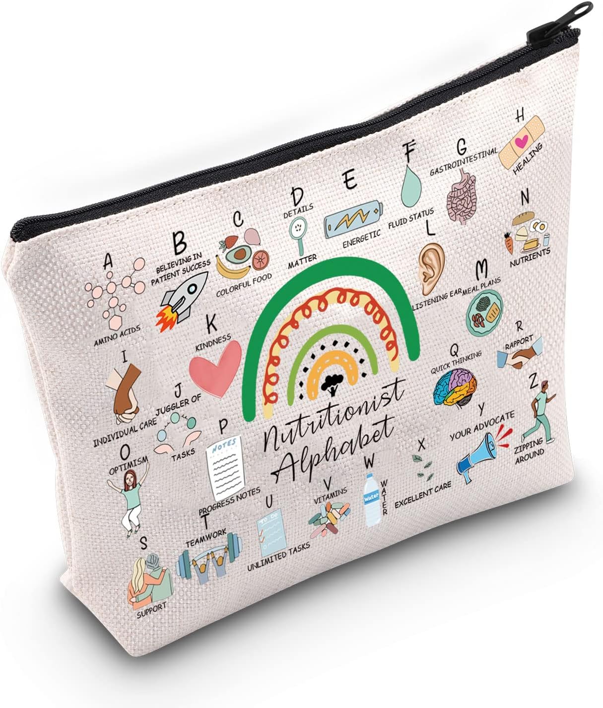 Amazon.com: MNIGIU Nutritionist Cosmetic Makeup Bag Dietitian Gift ...