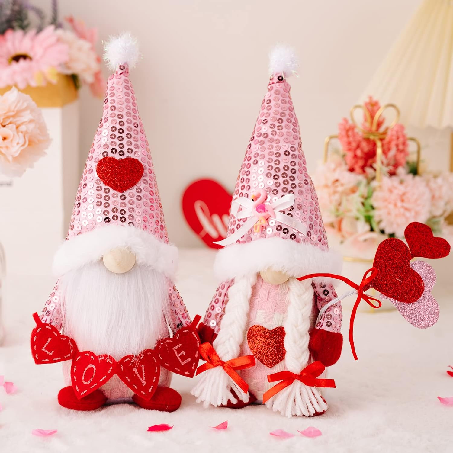 Amazon.com: ROGENA Valentine Gnomes Valentines Gnomes Valentines Day ...