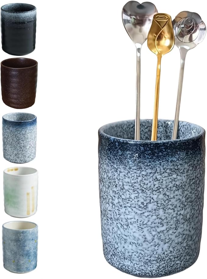 Amazon.com: TOPYOKK Stoneware Coffee Bar Utensil Holder Tea & Coffee ...