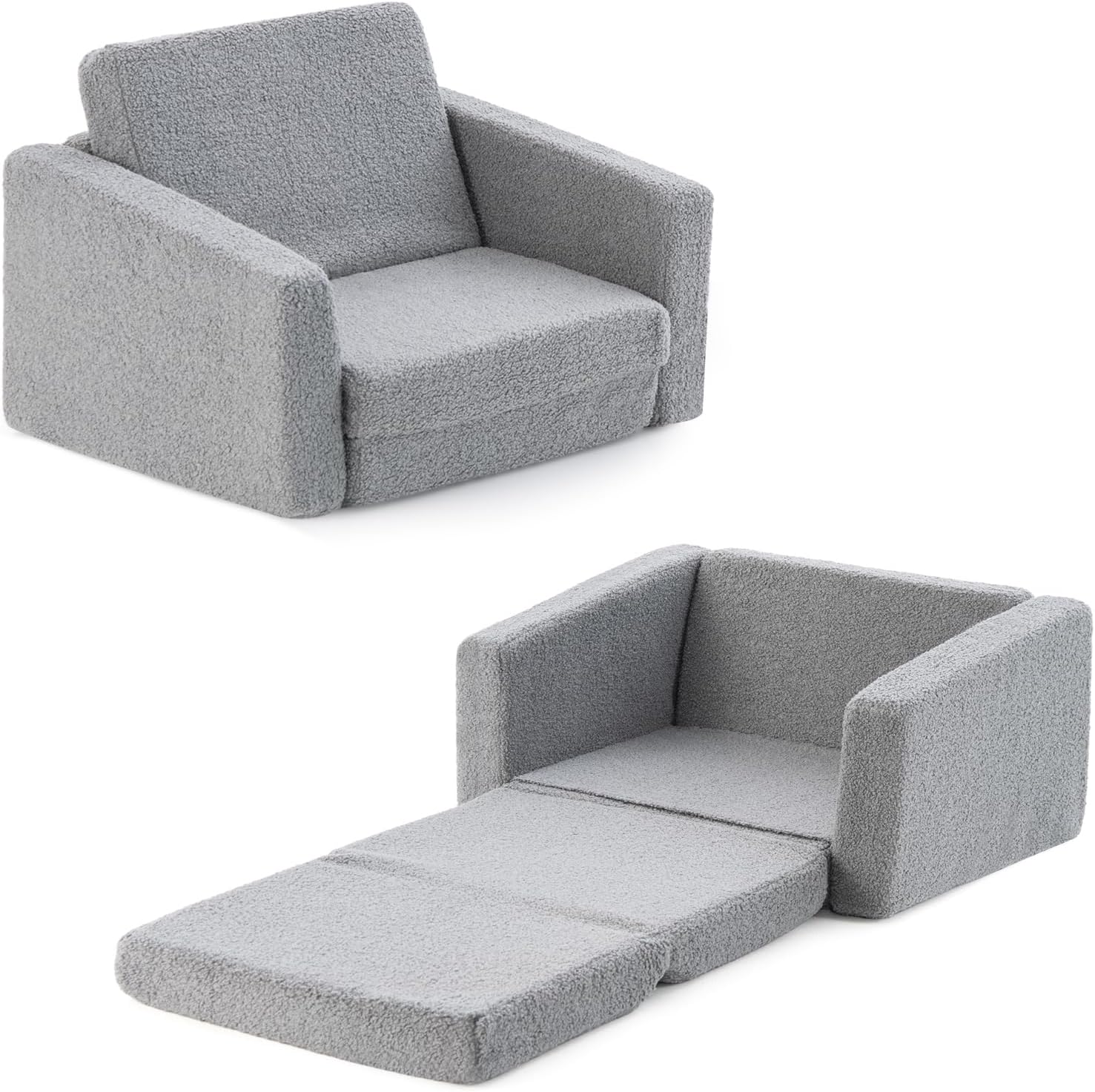 Amazon.com: Costzon Kids Couch, 2 in 1 Flip Open Children's Sofa Couch ...
