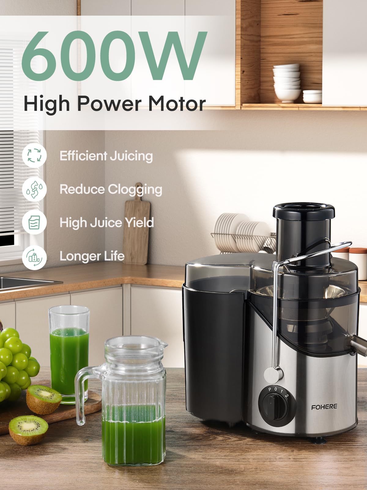 Snapklik.com : Juicer Machines 600W, 3" Wide Feed Chute Juicer ...