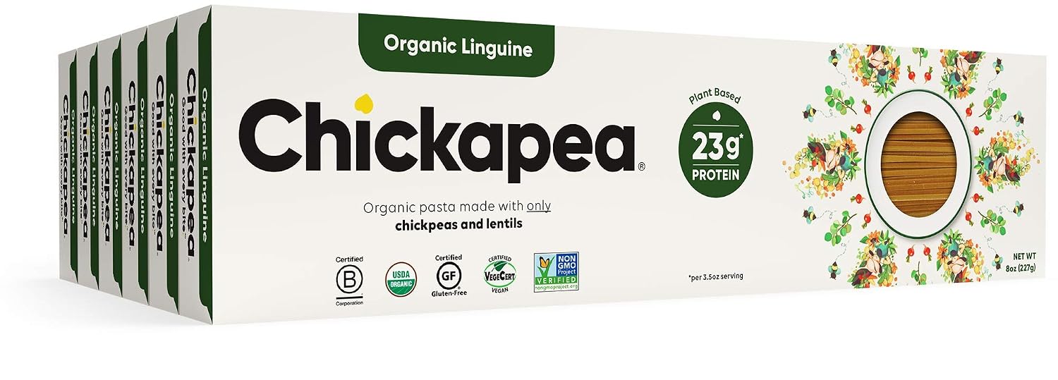 Amazon.com : Chickpea Pasta, Gluten Free Organic Linguine by Chickapea ...