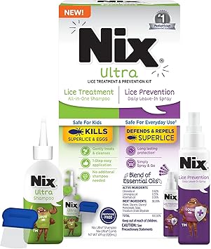 Amazon.com: Nix Lice Treatment & Prevention Kit, Ultra Lice Treatment ...