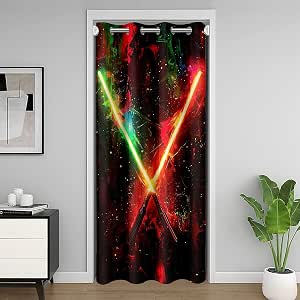 richhome Green and Red Lightsaber 106x203cm Kids 3D Neon Room Divider ...