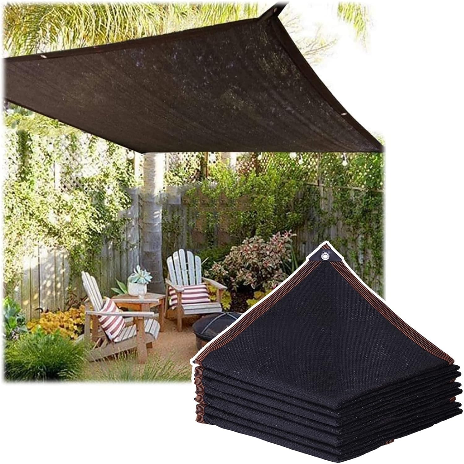 Amazon.com: RAPPRG Shade Cloth for Patio, Sun Shade Net Mesh Taped Edge ...