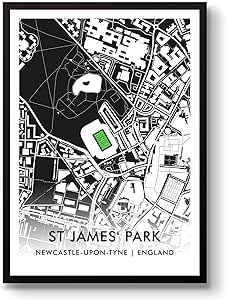 GroundDesigns NEWCASTLE UNITED Football Gift ST JAMES' PARK Stadium Art ...