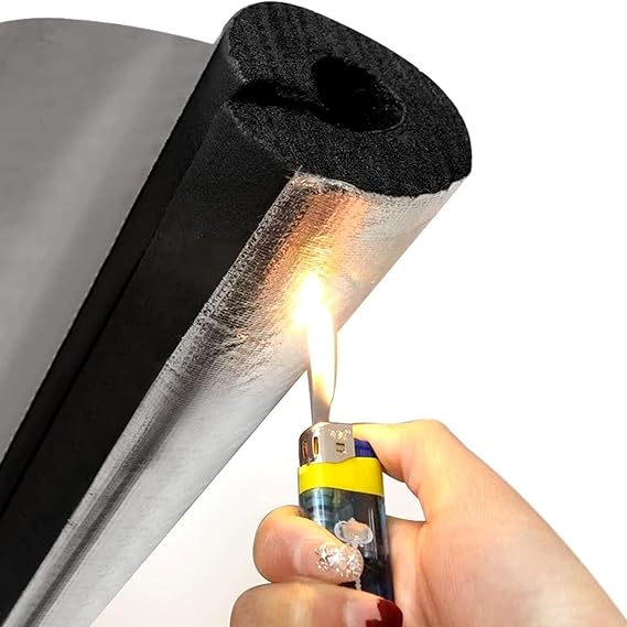 Pipe Insulation Foam Tube with Aluminum Foil - Self-Adhesive Pre-Slit ...