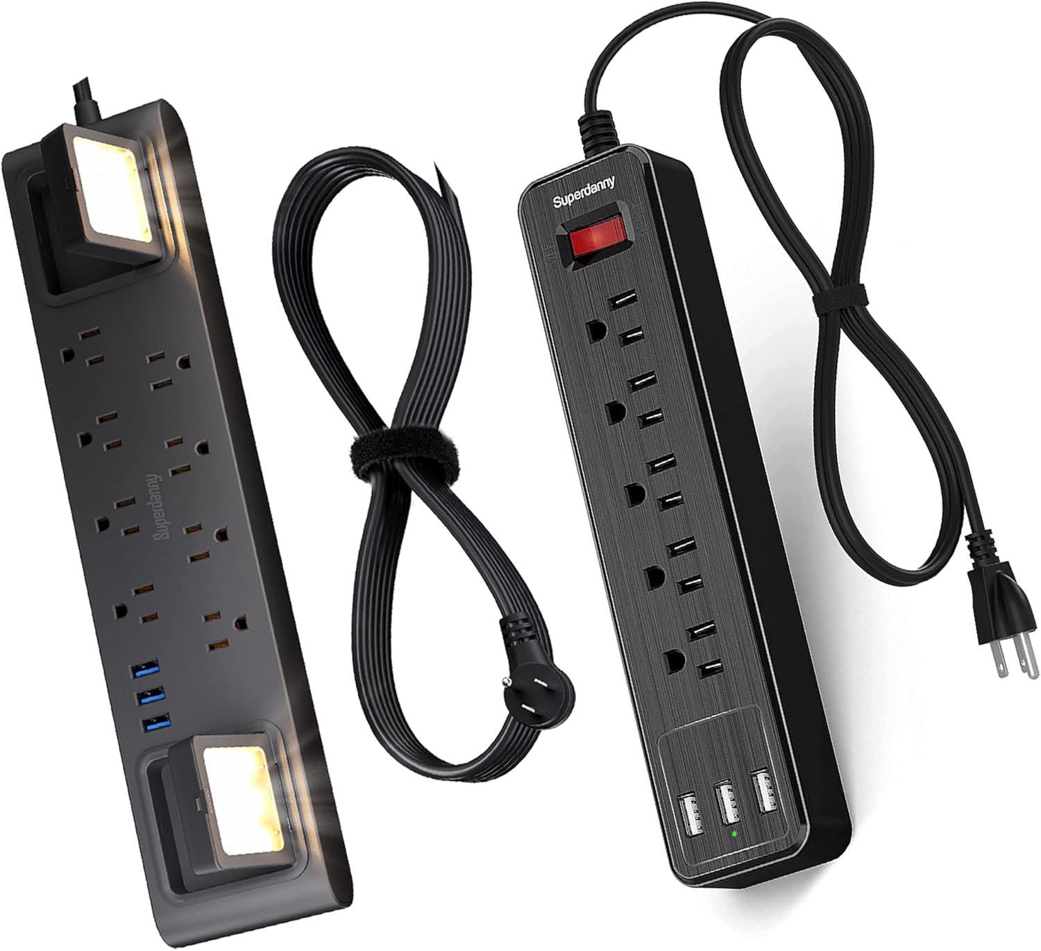Amazon.com: Power Strip, SUPERDANNY 5-Outlet Surge Protector, 3 USB ...