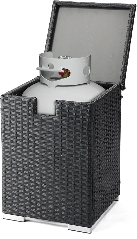 Amazon.com : Outdoor Propane Tank Cover,16 Gallons Gas Tank Storage Box ...