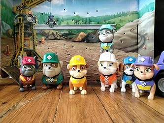 Amazon.com: Rubble & Crew, Bark Yard Crane Tower Playset with Action ...