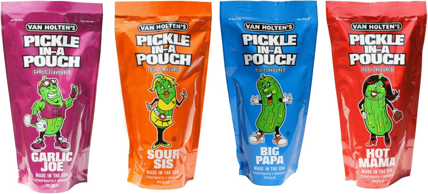 Van Holten's Pickle in a Pouch 4 Variety Pack | Hot Mama, Big Papa ...