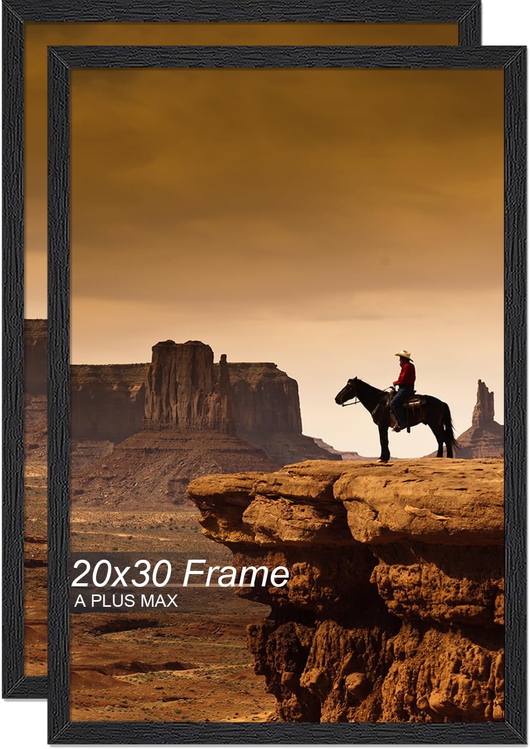 Amazon.com - A PLUS MAX 20x30 Picture Frame Set of 2, Black Engineered ...
