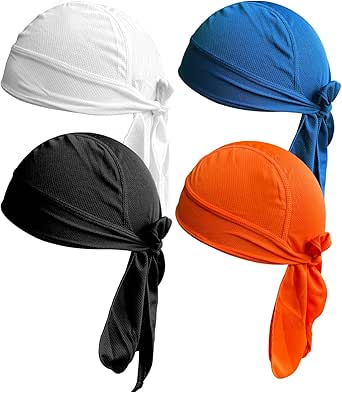Amazon.com: QAIKYUNE Do Rag Skull Caps for Men Sweat Wicking Doo Rags ...