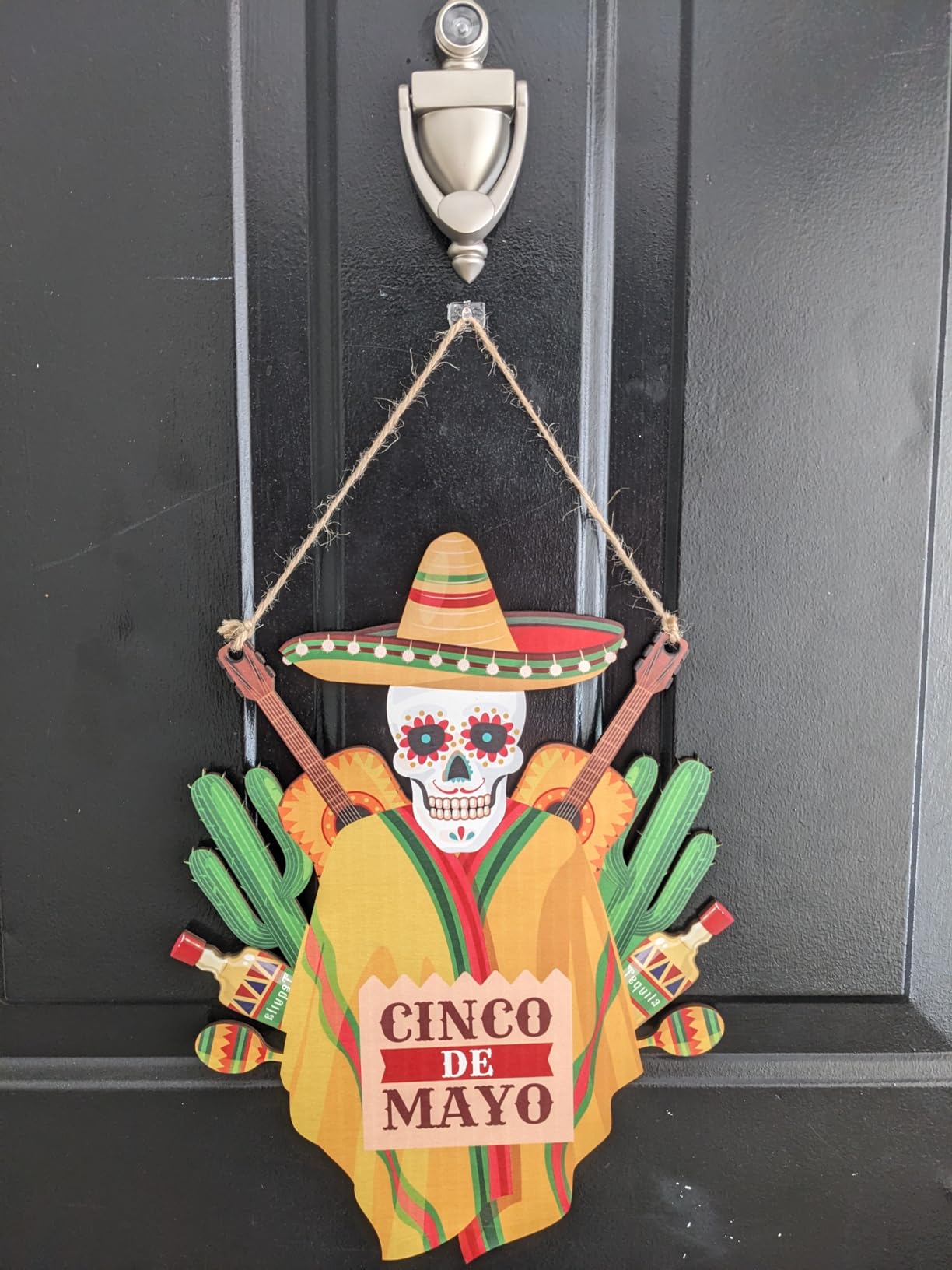 Amazon.com: Menkxi 1 Pcs Cinco de Mayo Wood Door Sign Mexican Fiesta ...