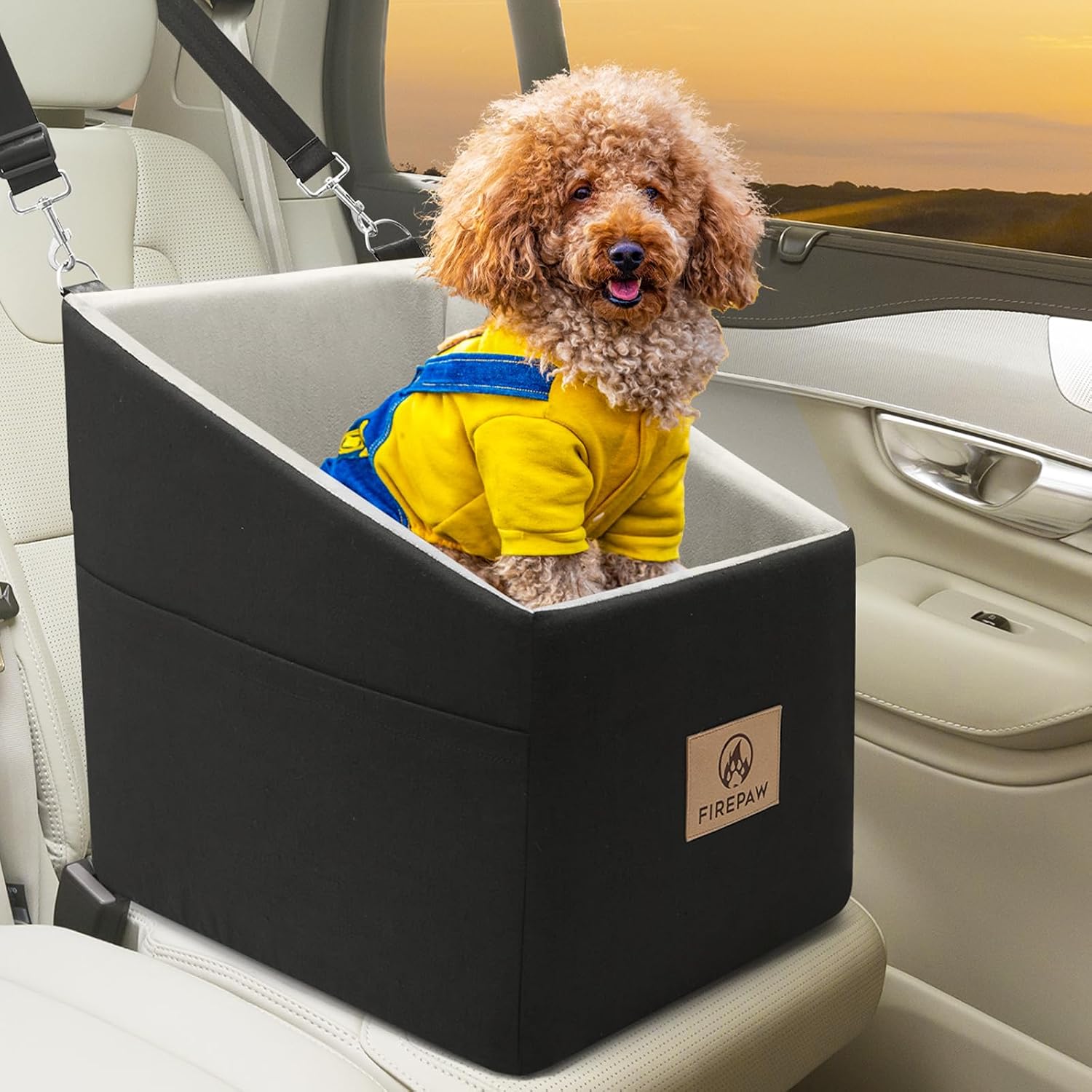 PAWBOSE Dog Car Seat for Small Dogs, Memory Foam Booster Dog Car Seat ...