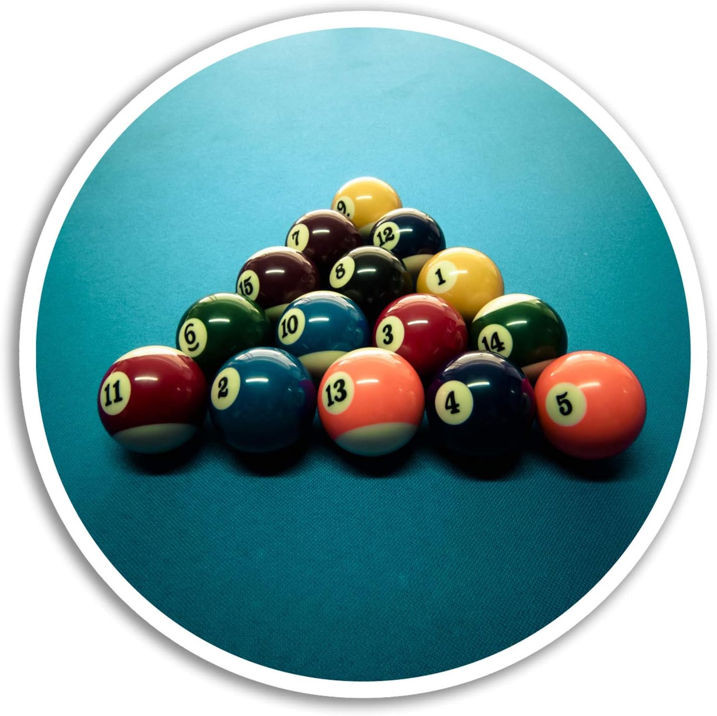 2 x 10cm Pool Balls Vinyl Stickers - Snooker Men's Sticker Laptop ...