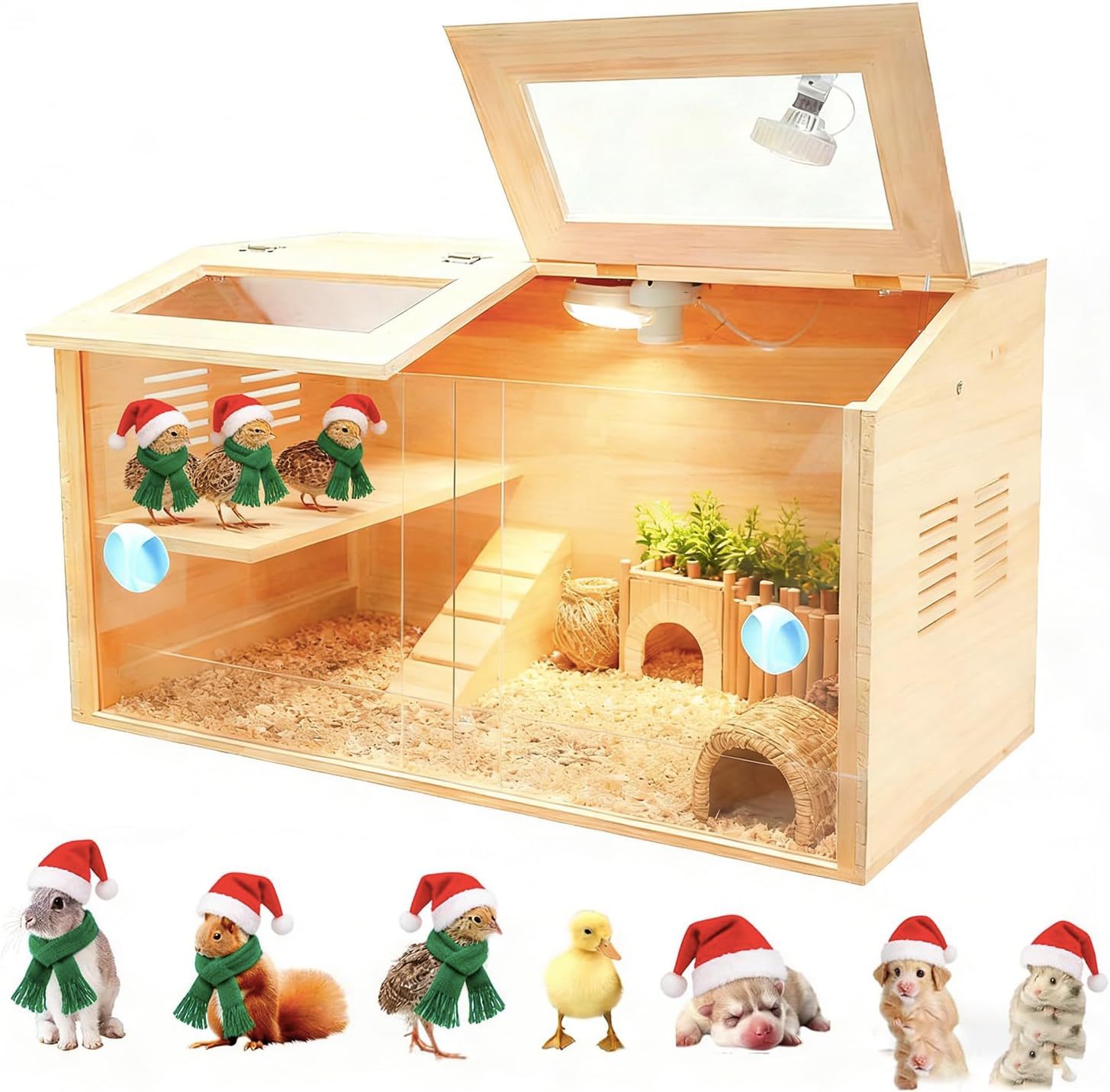 Large Brooder Box with Double 0penable Doors - Indoor/Outdoor Habitat ...