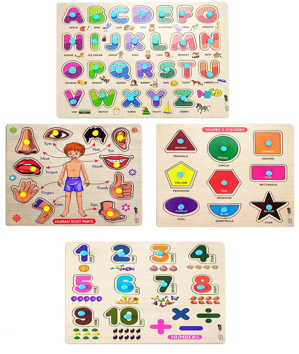 APPSTER Colorful Wooden Puzzle Toy for Kids Jigsaw Puzzles for Adults ...