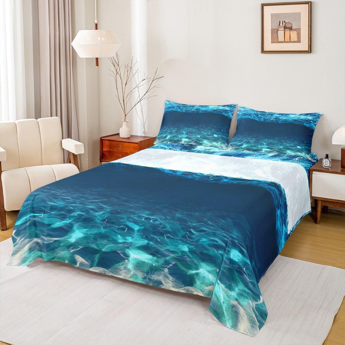 Amazon.com: Under Sea Bed Sheets King Size,Diving Adventure Sports ...