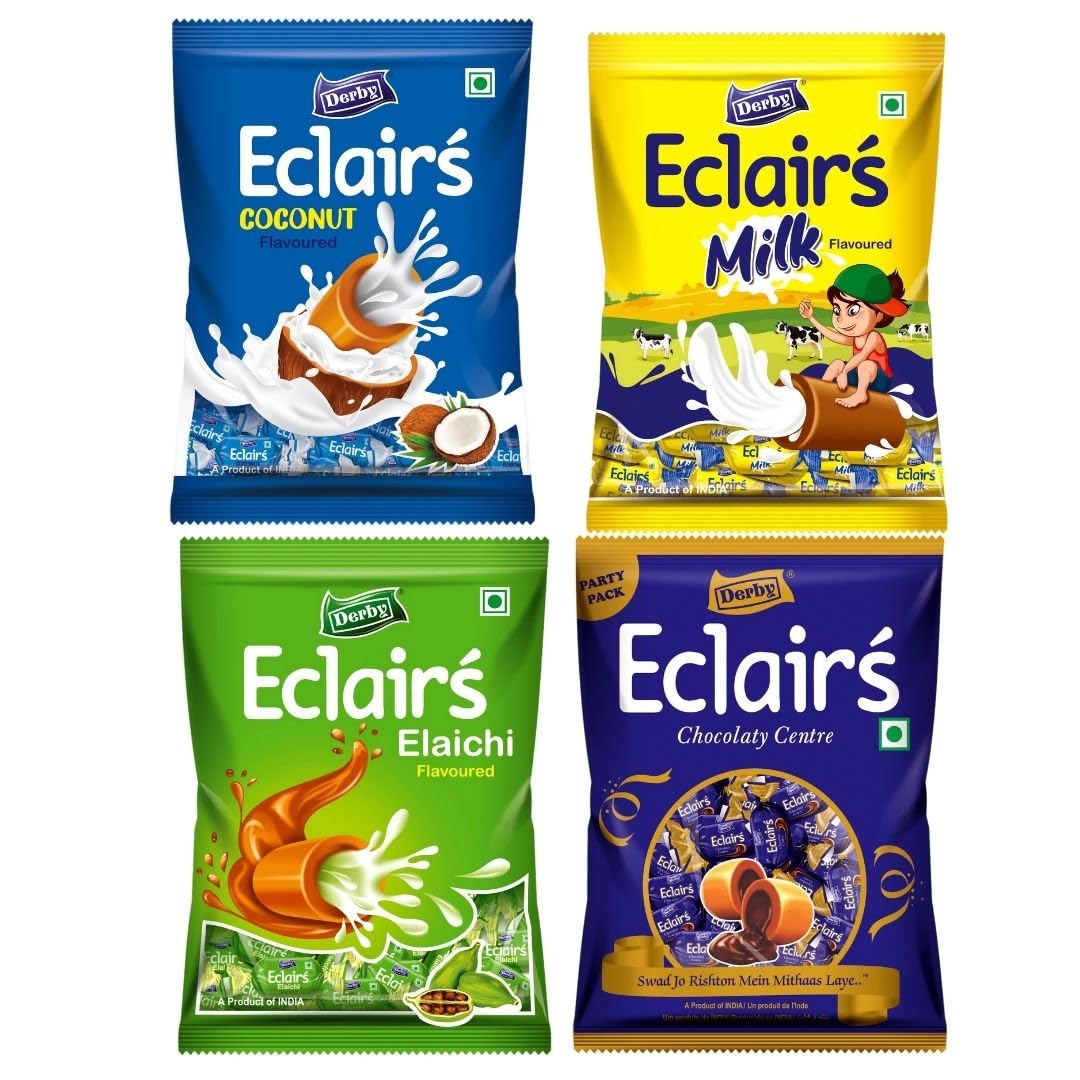 Derby Eclairs | 350 Gram Pack (100Pcs in Each Poly | (Derby Eclair ...