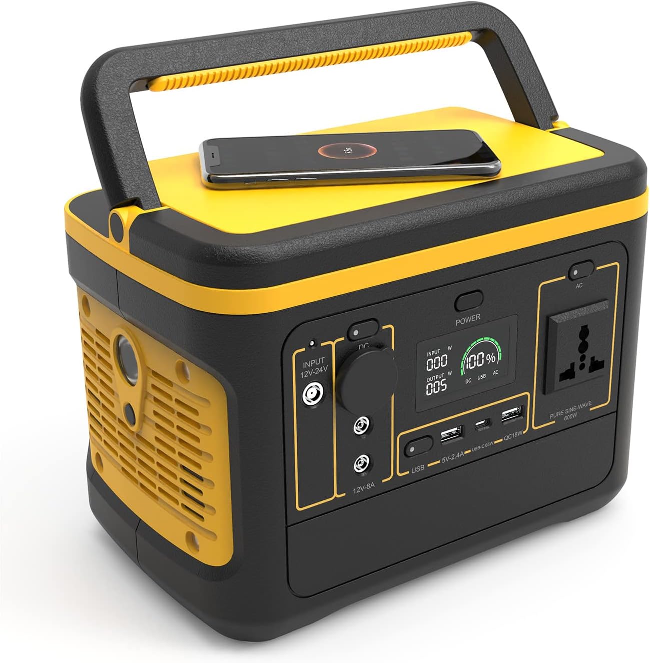 NIKASA Portable Power Station 568Wh, with AC110/220V 600W AC Outlet, PD ...