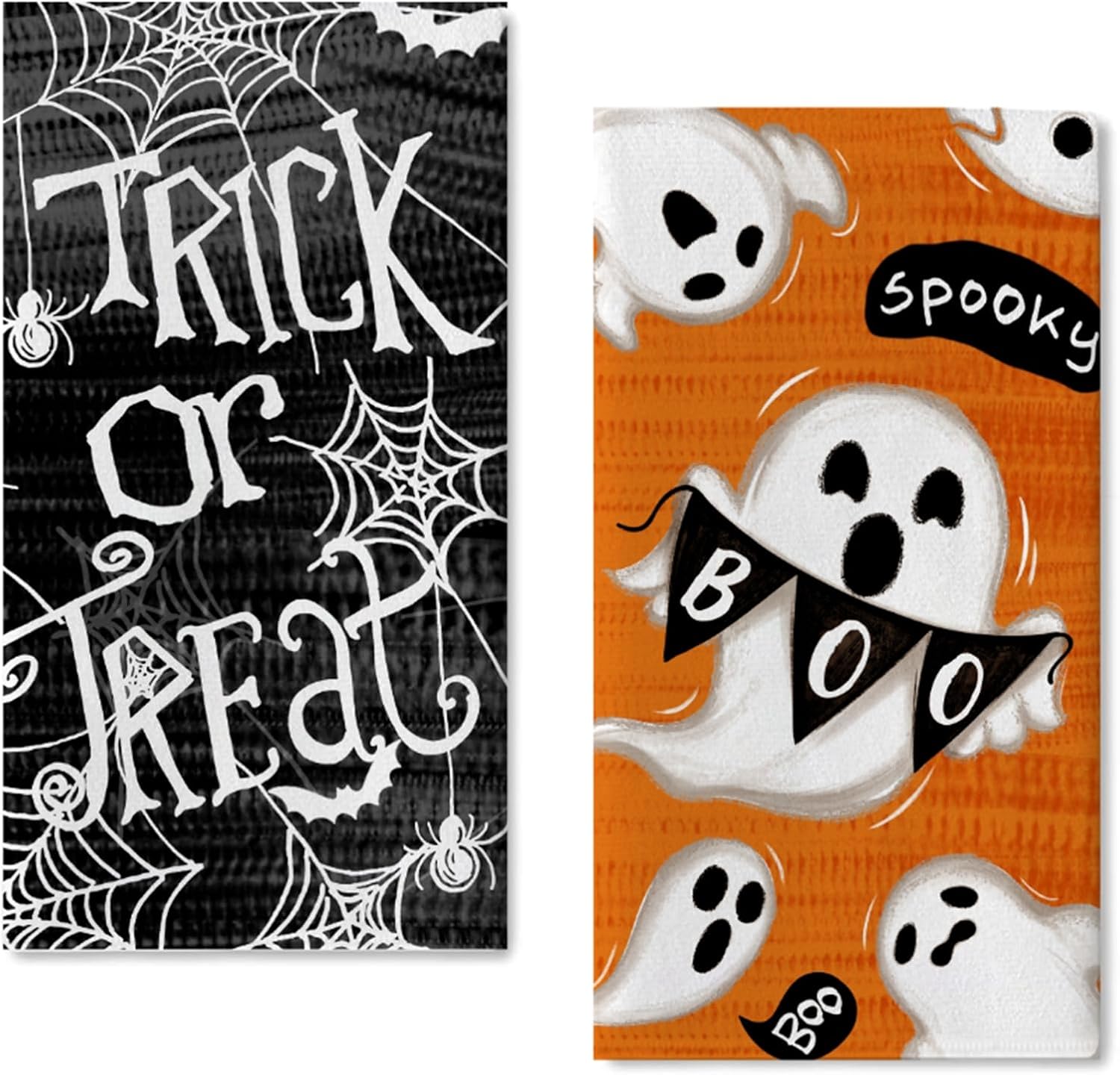 Amazon.com: Seliem Halloween Trick or Treat Kitchen Dish Towels Set of ...