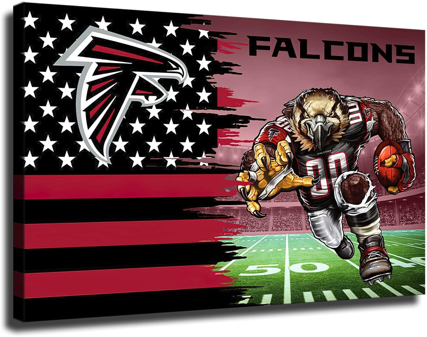 Amazon.com: Atlanta City Sports Falcons Poster Atlanta American ...