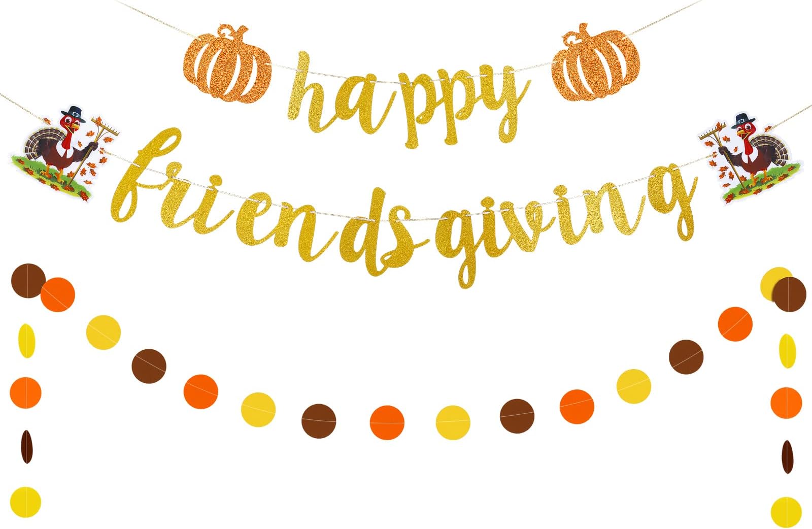 Amazon.com: Happy Friendsgiving Banner for Thanksgiving Friends Party ...