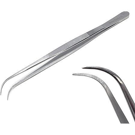 Amazon.com: Lab Tweezers High Precision Forceps, Fine Strong Curved ...