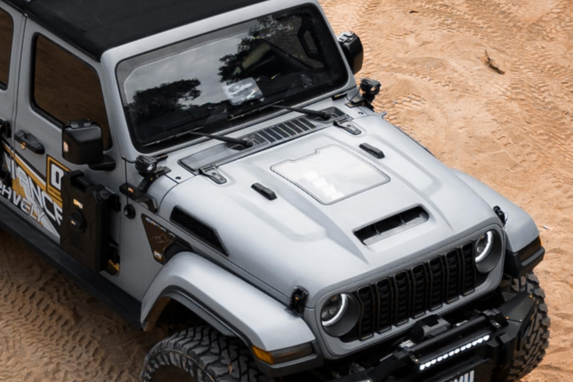 Car Engine Hood Upgrade Vented Heat Dispersion Hood Compatible Wrangler ...