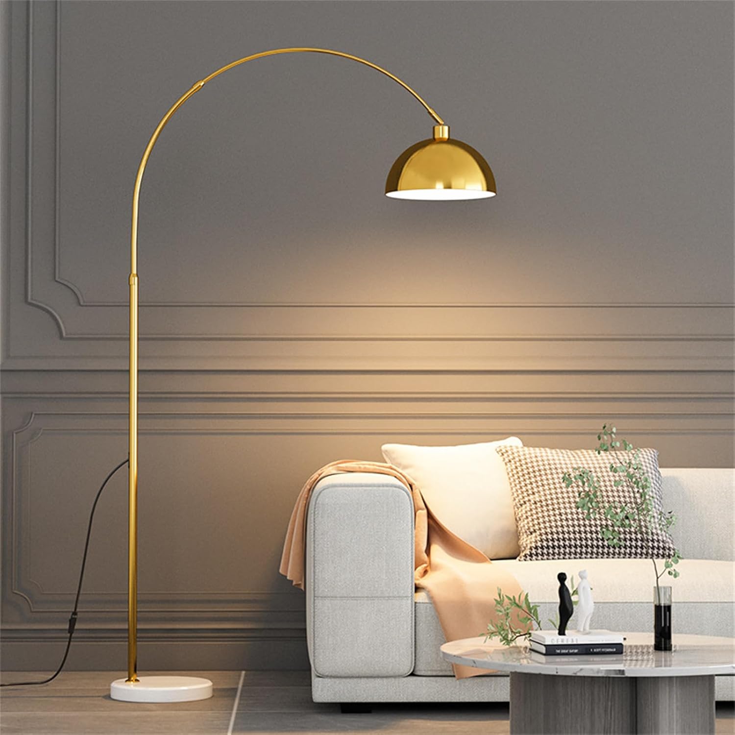 Arc Floor Lamps, Modern Tall Standing Lamp, Stepless Dimmable Black ...