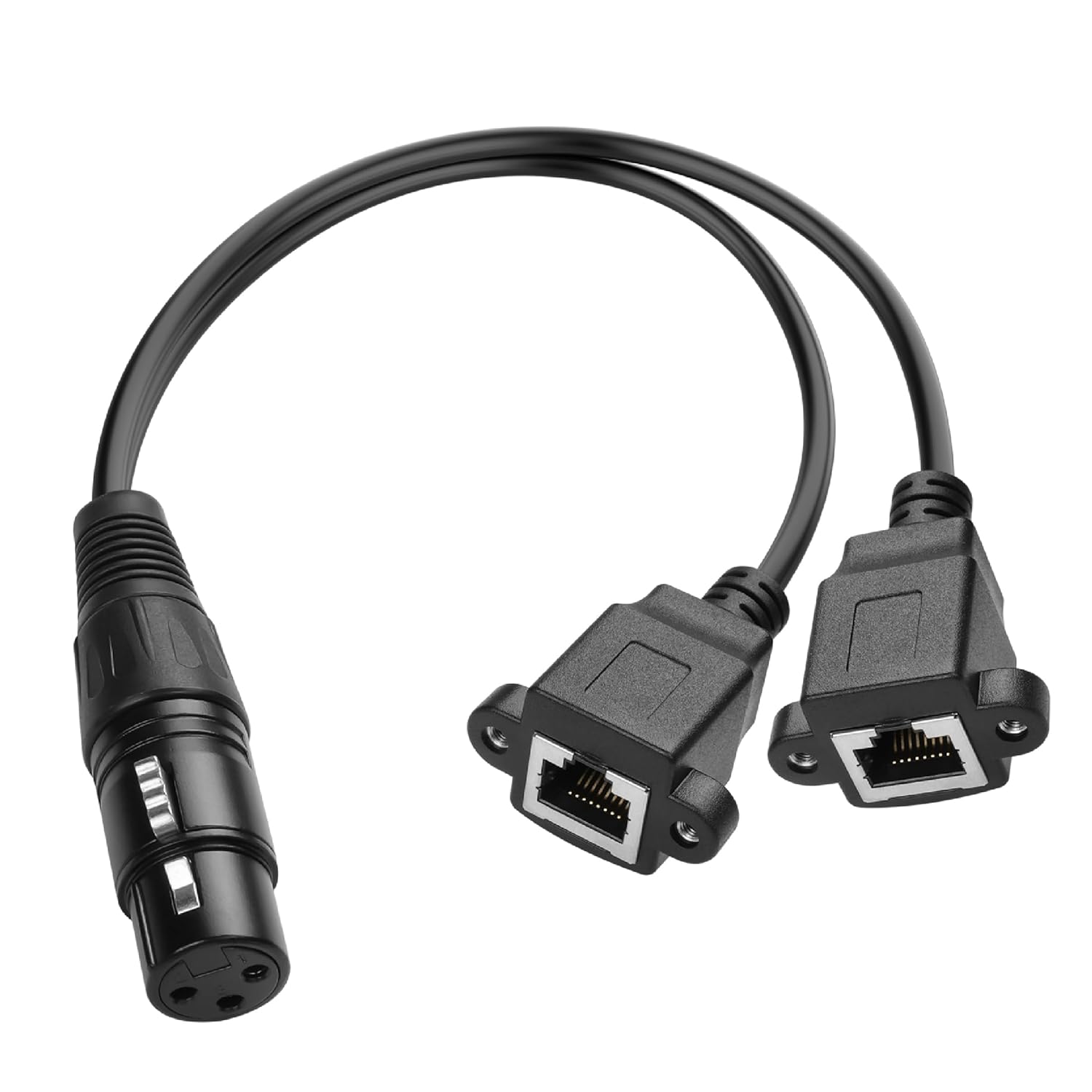 Amazon.com: YAODHAOD 3pin XLR to Dual RJ45 Y Splitter Cable, RJ45 ...