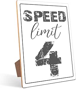 Amazon.com: Speed Limit 4 Sign - Fast Four Birthday Decorations, Race ...