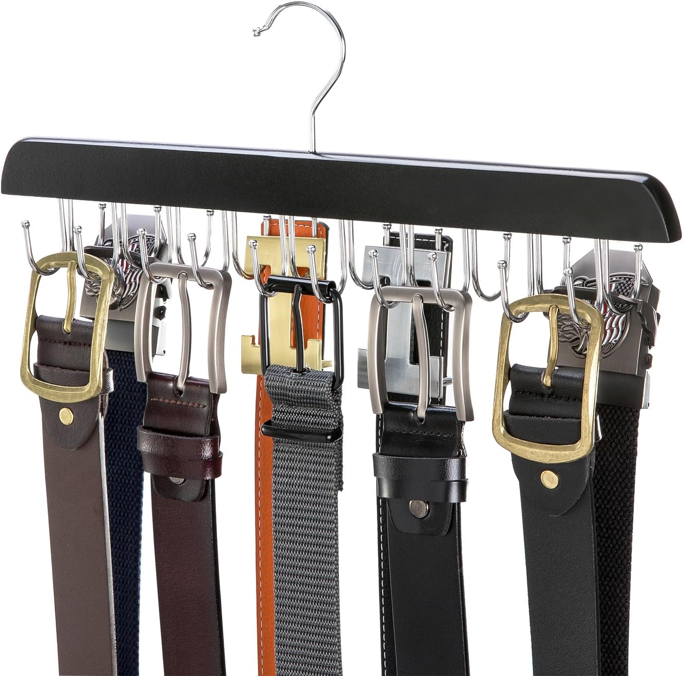 Amazon.com: VANZAVANZU Belt Hanger Organizer for Closet, 2 Pack 360 ...