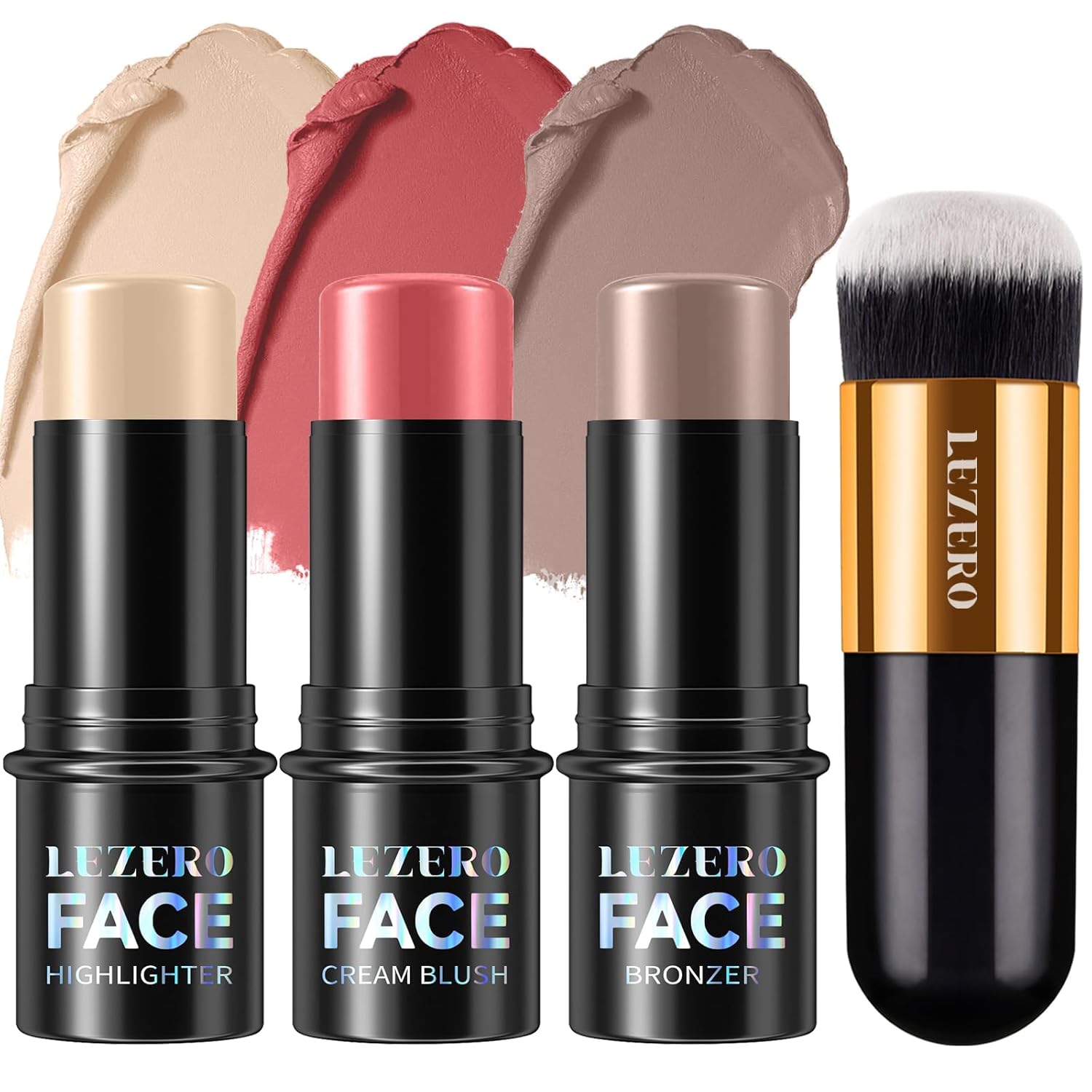 Amazon.com: Lezero 3Pcs Contour Stick Makeup Kit, Shades with Matte ...
