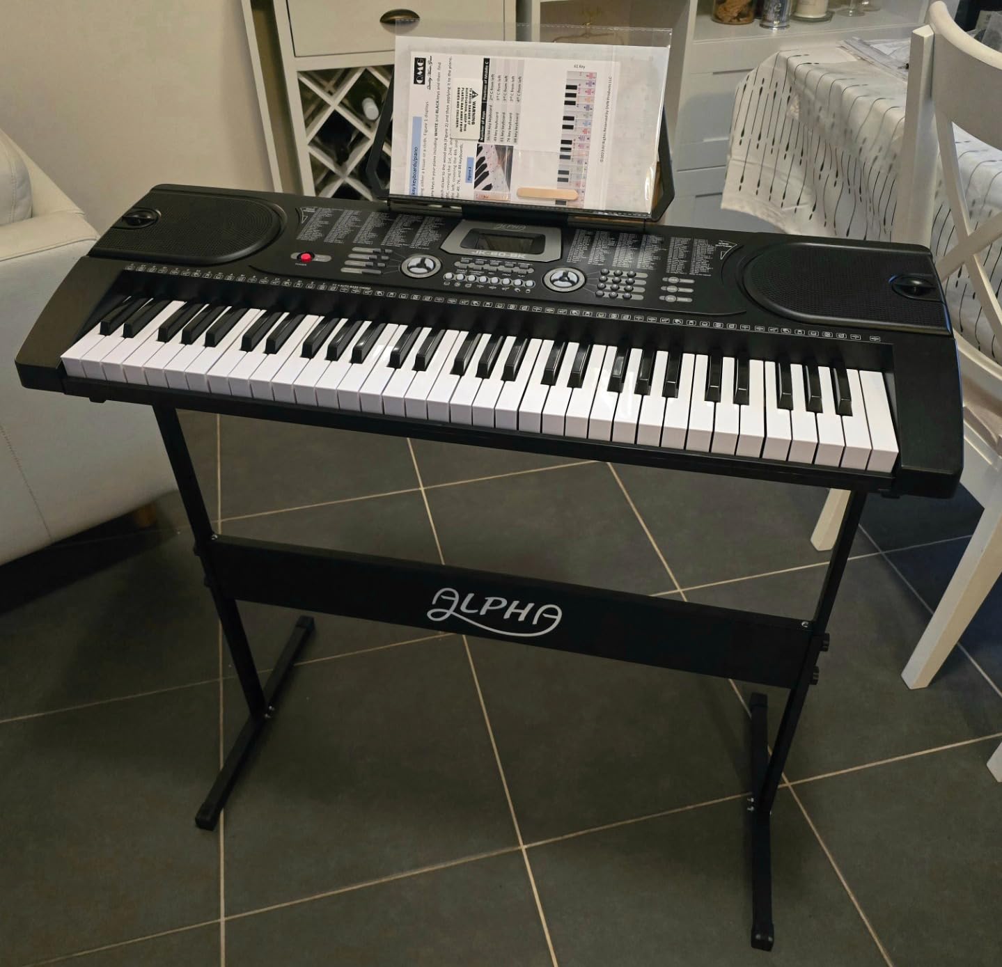 ALPHA 61 Keys Electronic Piano Keyboard Portable Digital Keyboard with ...