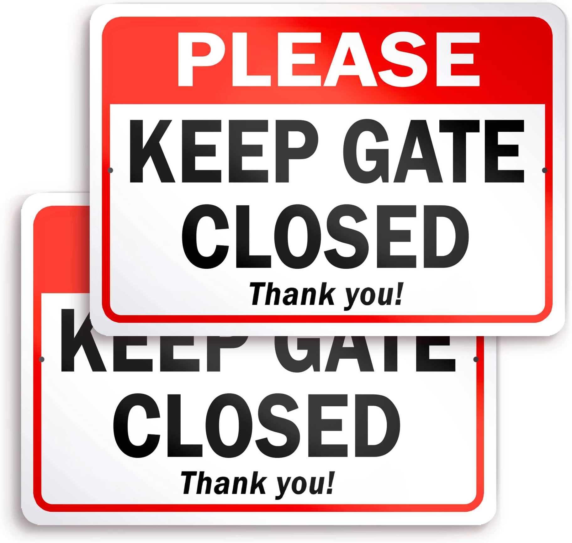 2 PC Please Keep Gate Closed Sign - 7x10 inches Aluminum Keep Door ...