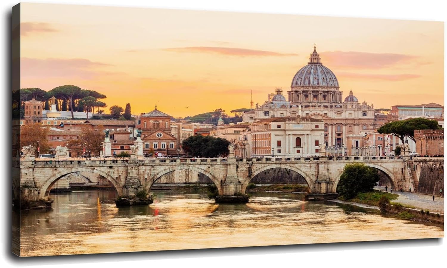 Amazon.com: Rome Italy Pictures Canvas Wall Art Landscape Poster Prints ...