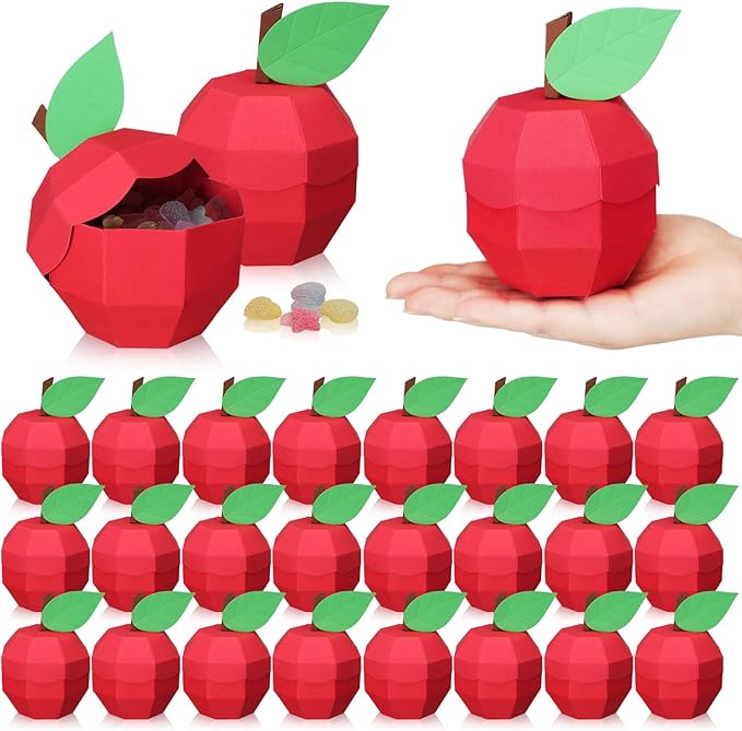 Amazon.com: Harloon 24 Pack 4 x 5 Inch Large Apple Box Teacher ...