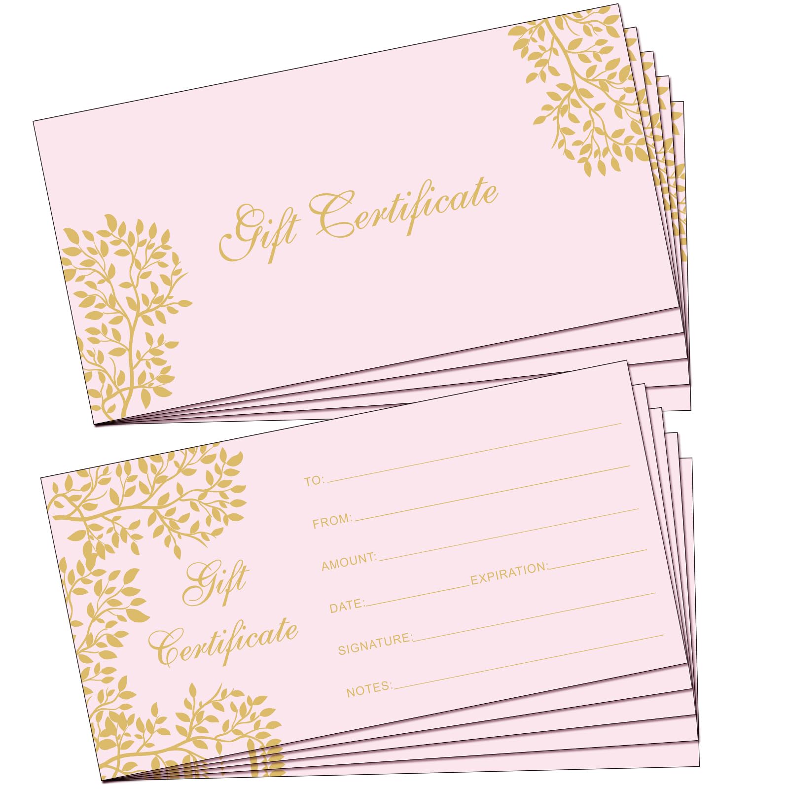 Amazon.com : Outus 50 Pieces Blank Gift Certificates for Business ...