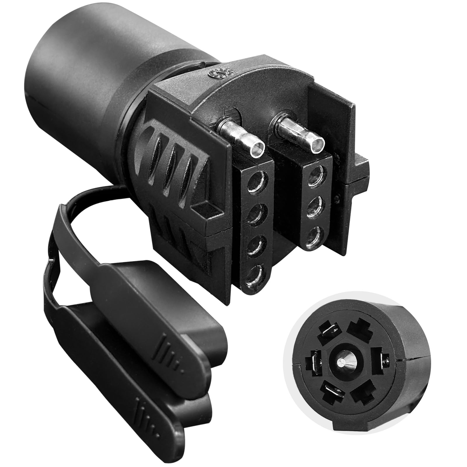 Snapklik.com : WALSIO 7 Pin To 4 Pin And 5 Pin Trailer Adapter 2 In 1 ...