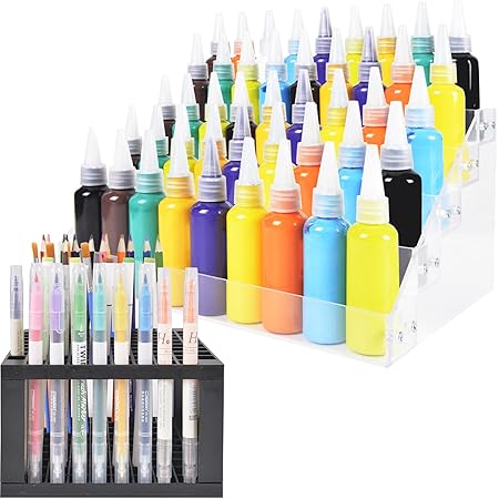 Amazon.com: 7 Layers Paint Storage Organizer and Paint Brush Holder ...