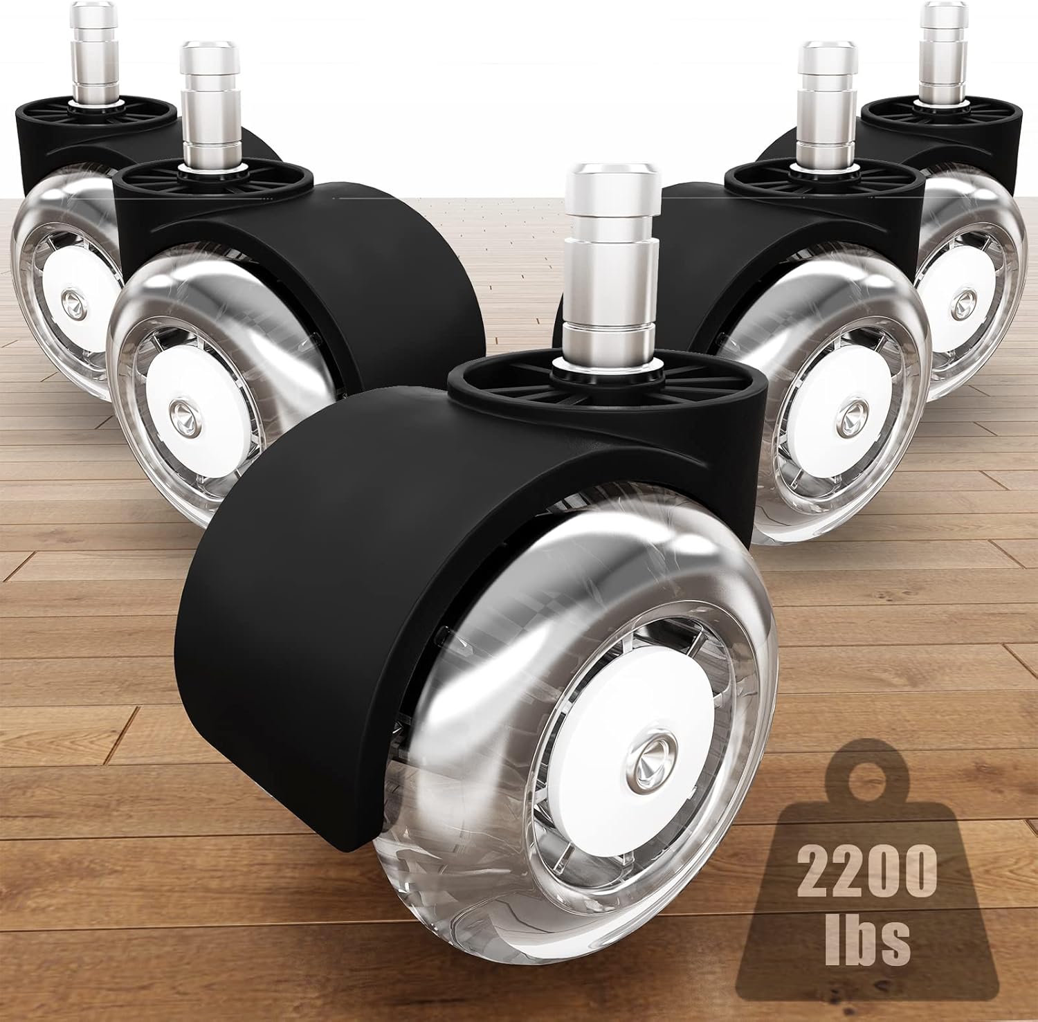 Amazon.com : Office Chair Casters Wheels(Set of 5) - 2 inch Heavy Duty ...