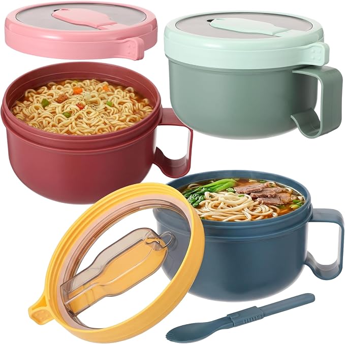 Amazon.com | Ferrochef 3 Pack Christmas Microwave Soup Bowl with Lid ...
