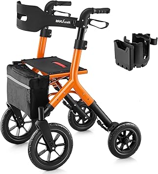 Amazon.com: MAXWALK Rollator Walker with Seat, Tall Walkers for Seniors ...