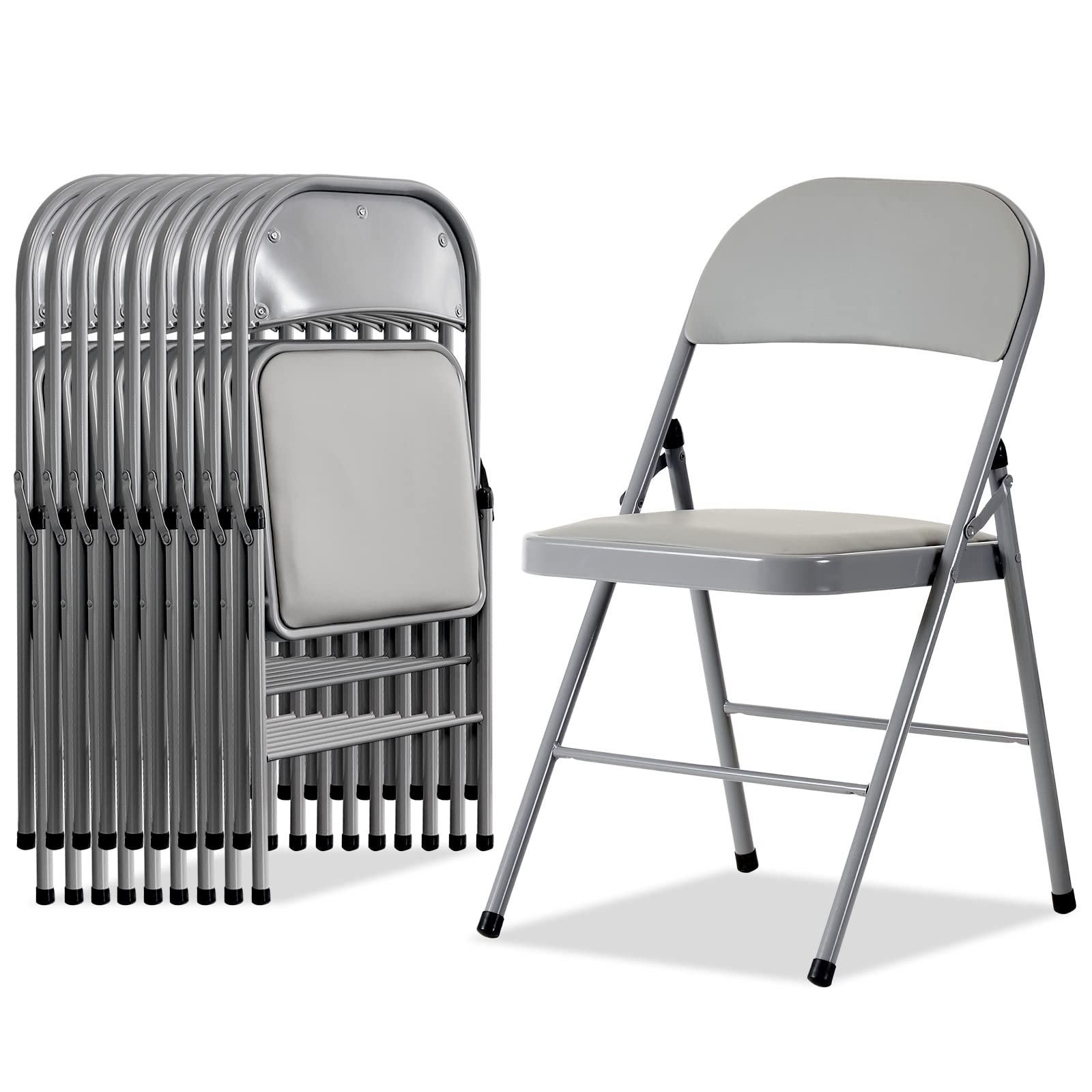 Amazon.com: Karl home 10 Pack Grey Folding Chairs with Padded Seats for ...