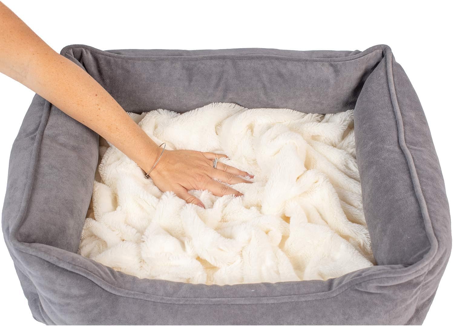 PetFusion Calming Cuddler Dog Bed & Cat Bed | Anti-Anxiety Dog Bed for ...
